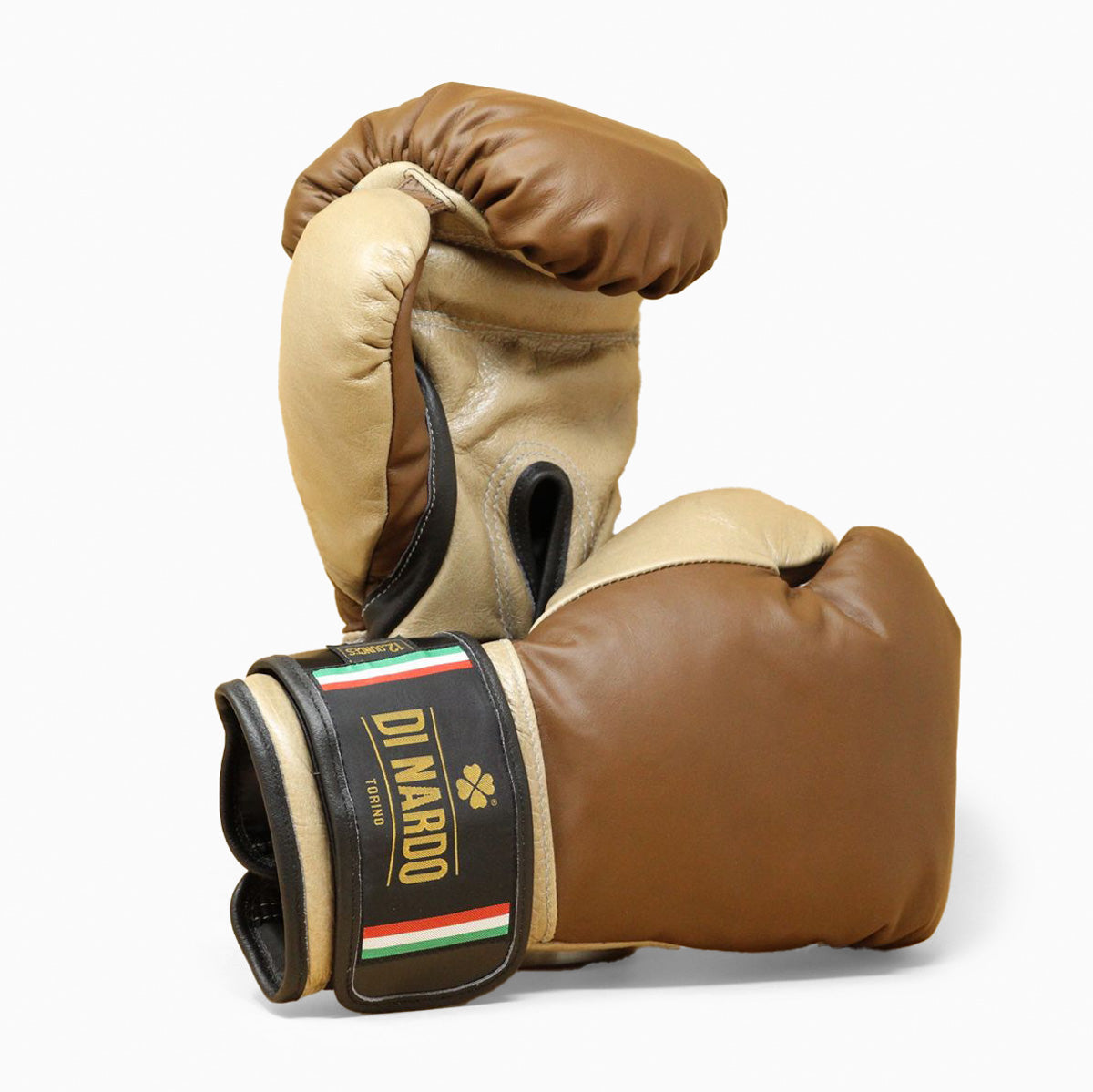 Boxhandschuhe Di Nardo mit Klettverschluss 12 Oz Braun-Sand - Combat Arena
