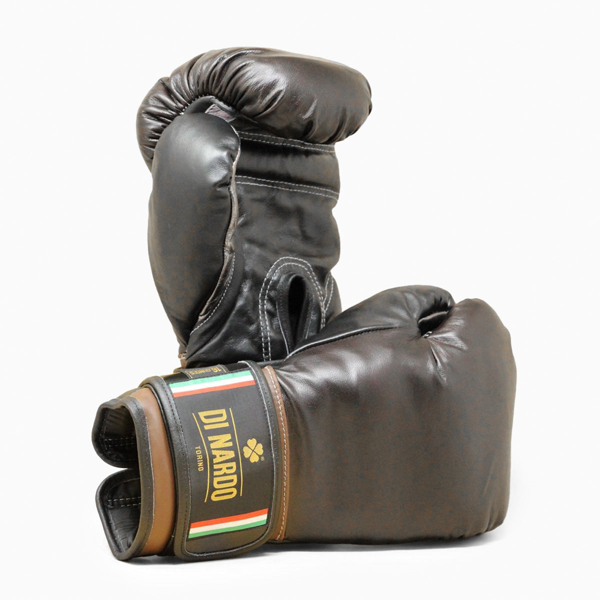 Boxhandschuhe Di Nardo mit Klettverschluss 16 Oz Braun-schwarz-silber ...