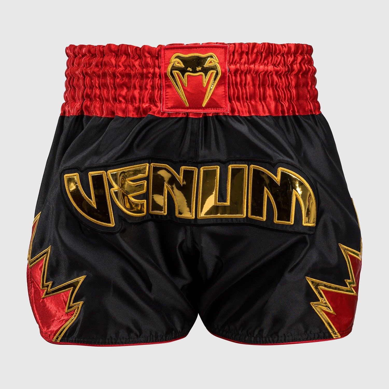 Kick-Thai Shorts Venum Inferno Schwarz-Gold-Rot – Combat Arena