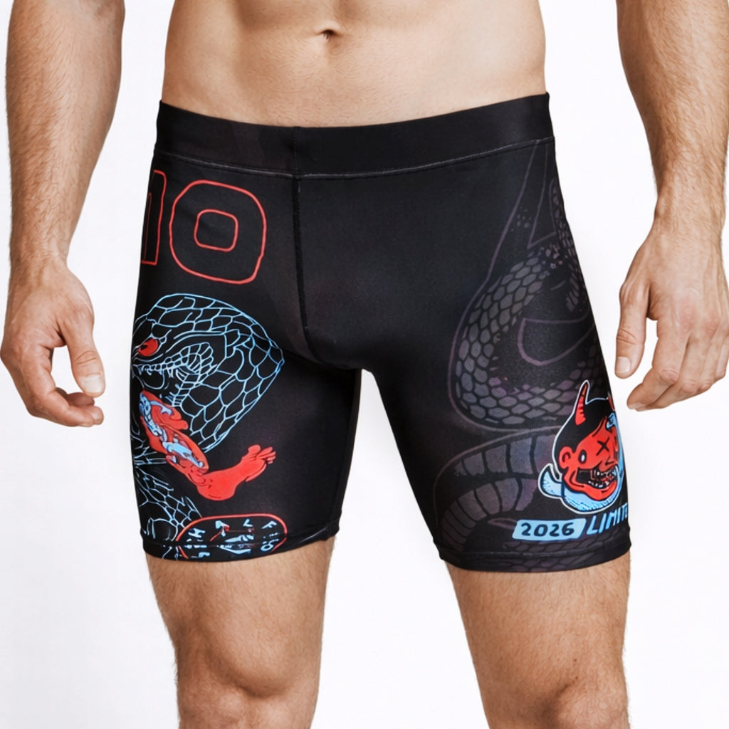 Shorts Kompression Half Sumo Black Mamba Neon - Combat Arena