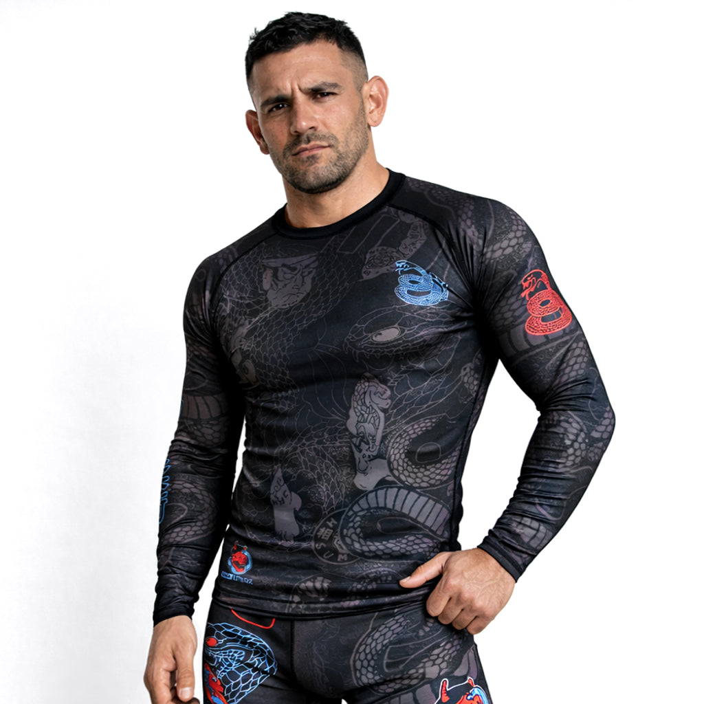 Rashguard Half Sumo Black Mamba Neon Langarm - Combat Arena