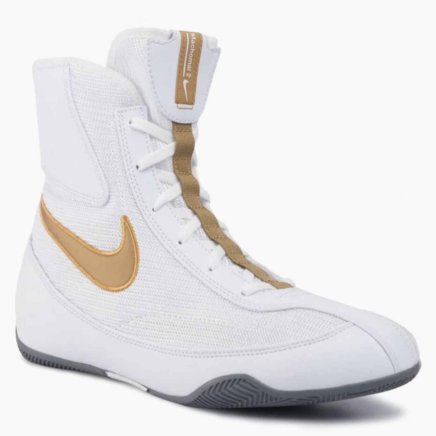 Boxschuhe Nike Machomai Weiß-Gold – Combat Arena